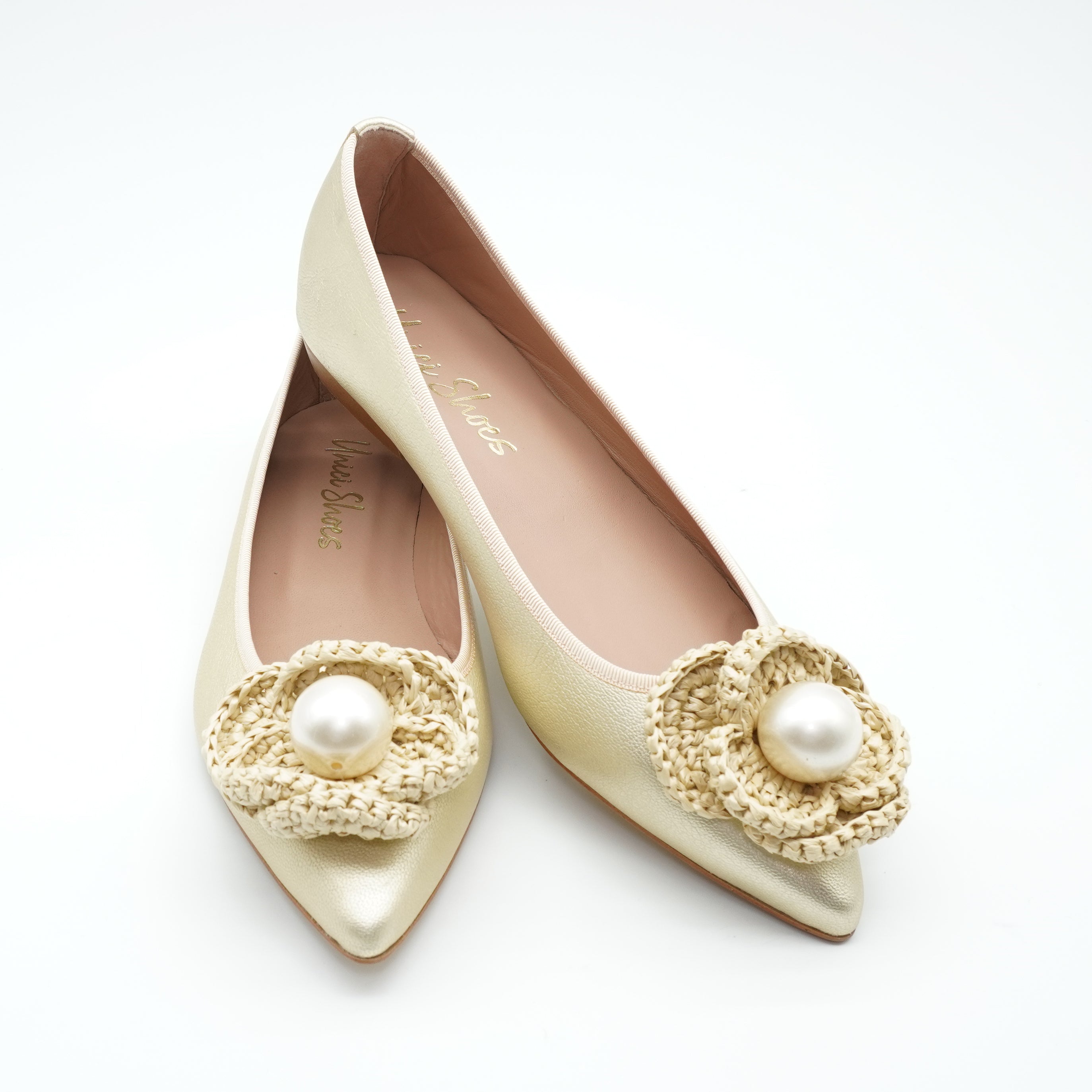 Ballerina Flower Gold – Unici Shoes UG